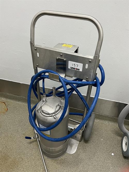 Lafferty model 925705 5 gallon presurized 316 stainless steel tank with ...