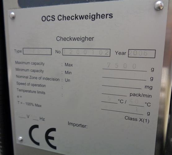 OCS Model ECM 3000 Checkweigher | Processing + Packaging Equipment ...