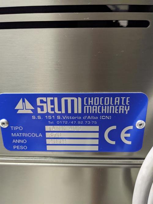 Selmi Tank 400, Stainless Steel 350kg Chocolate Melter with Pump ...
